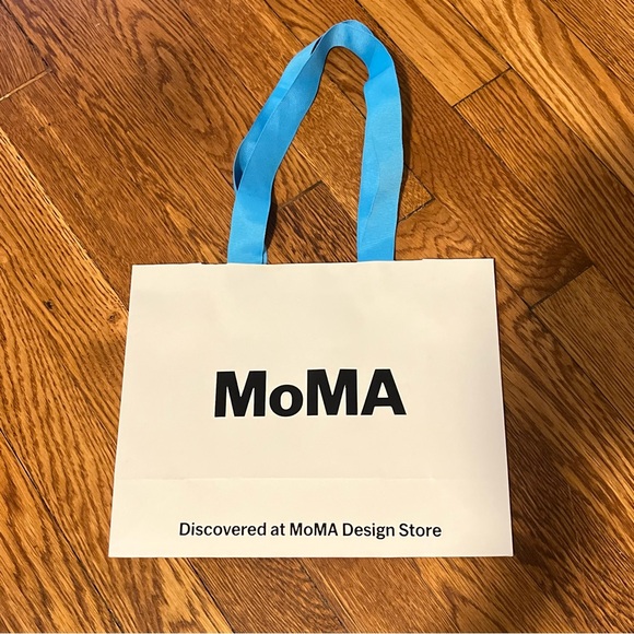 Moma | Bags | Moma Design Store Tote Bag With Blue Handles | Poshmark